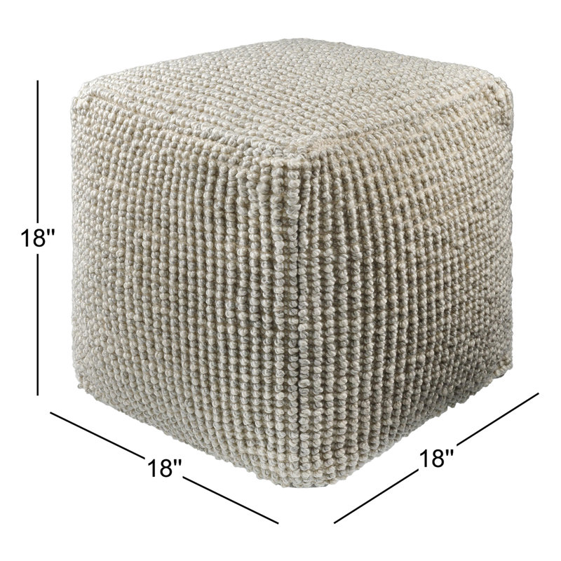 Beachcrest Home™ Amald 18" Wide Square Pouf Ottoman & Reviews | Wayfair